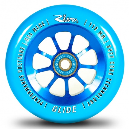 River Wheel Glide 110mm Scooter Wheel Blue on Blue - ATBShop.co.uk