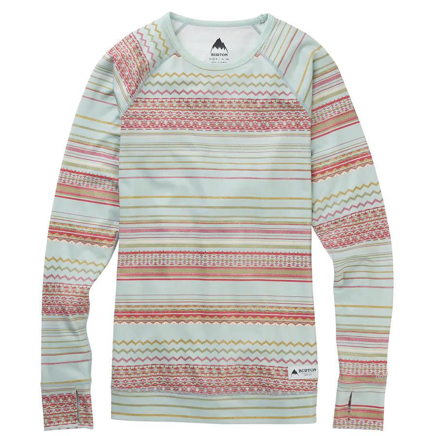 Burton Womens Lightweight Base Layer Crew Aqua Gray - ATBShop.co.uk