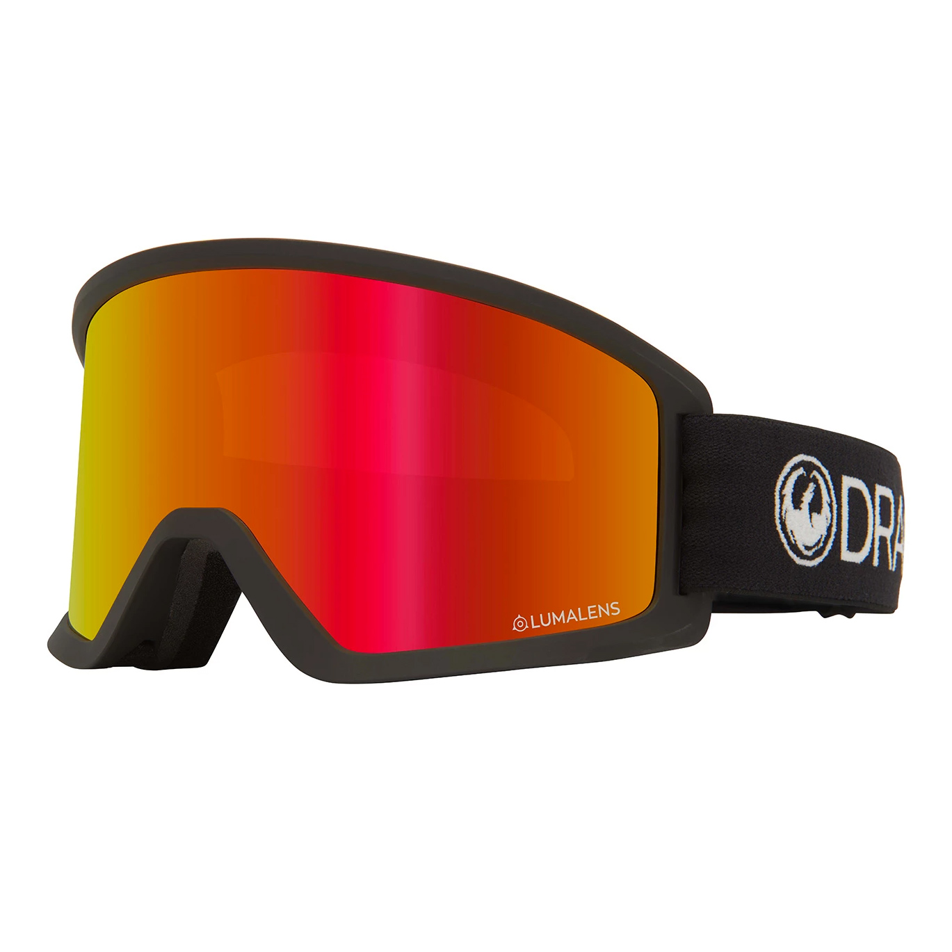 Dragon DX3 OTG Black Luma Lens Red Ion Snow Goggles - ATBShop.co.uk