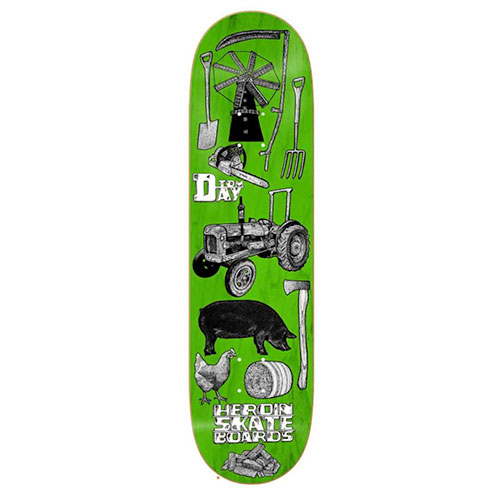 Heroin Skateboards Tom Day Farm 8&75 Skateboard Deck - ATBShop.co.uk