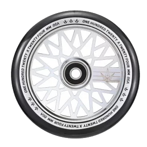 Blunt diamond 120mm hollow core chrome black scooter wheel - ATBShop.co.uk