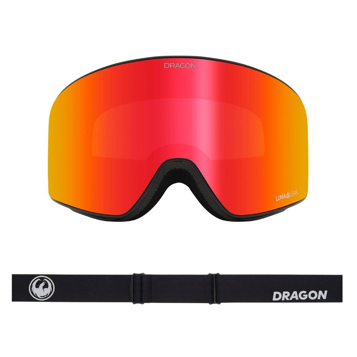 Dragon PXV Nouveau Black LL Red Ion Snow Goggles - ATBShop.co.uk