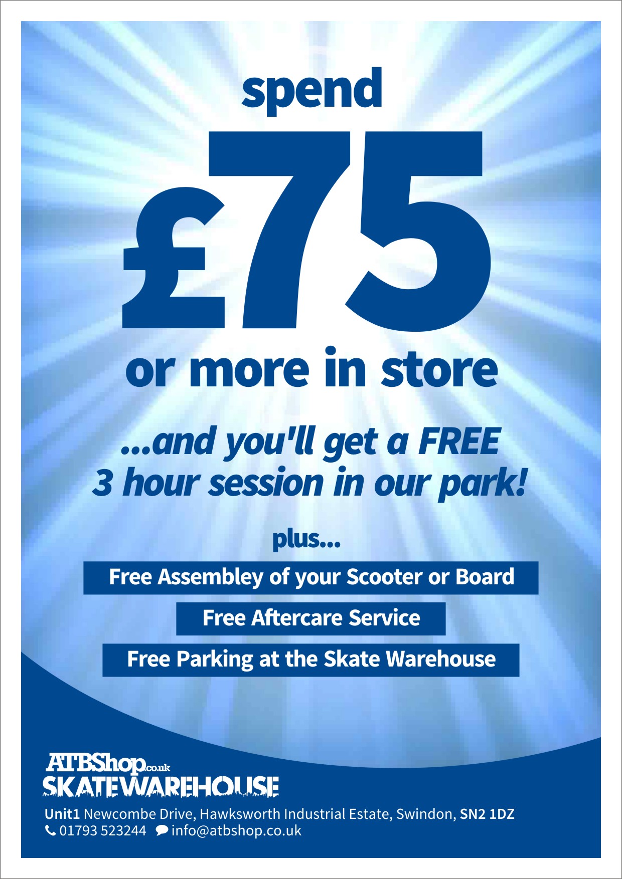 Grab a FREE session in Swindon's only indoor skate park